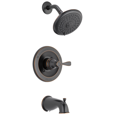 Delta Porter Tub & Shower Trim with Valve in ORB -Certified Refurbished ...