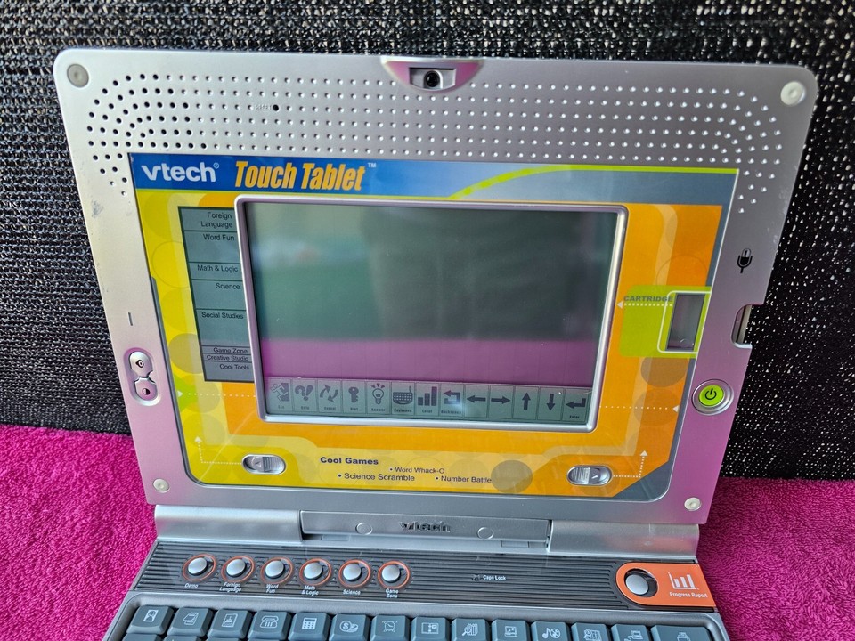 VTech Touch Tablet Learning Game System Kids Laptop Model 80-656 | eBay