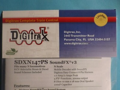 Digitrax - SDXN147 PS SOUND FX v3 DECODER - NIB | eBay