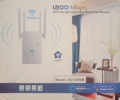 1200 Mbps Wifi Range Extender Repeater Router Model AC1200M White ...