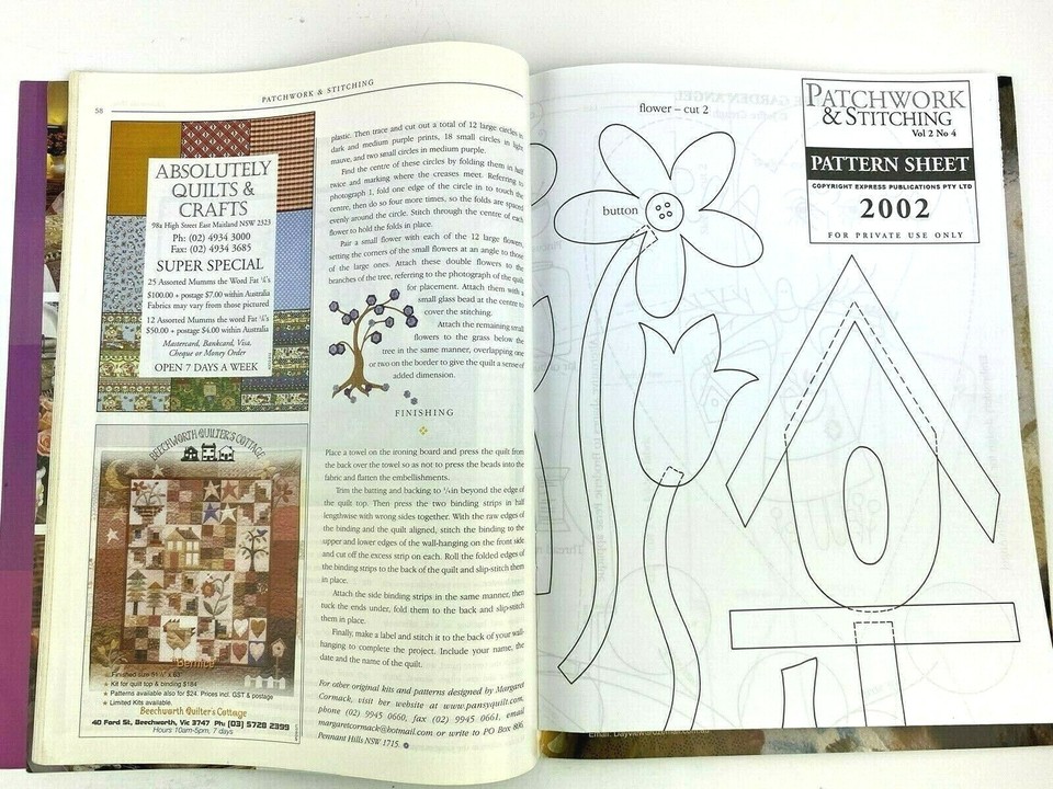 Patchwork & Stitching Magazine Lot of 2 Vol 2 #1&4 Quilt Patterns Quick ...