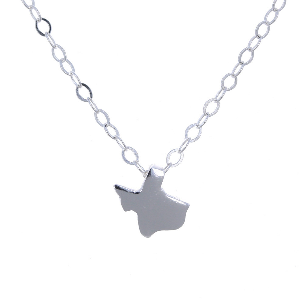 Texas State Necklace, .925 Sterling Silver, Dainty, Tiny TX Chain and ...