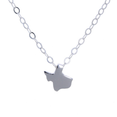 Texas State Necklace, .925 Sterling Silver, Dainty, Tiny TX Chain and ...