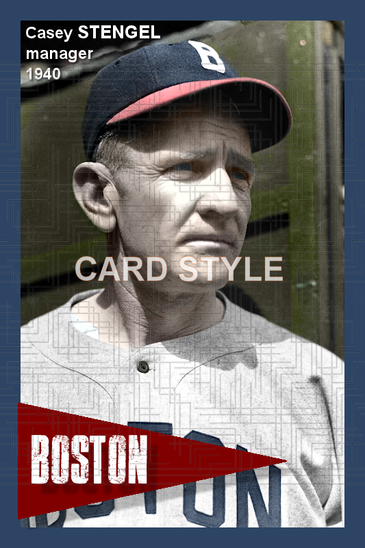 Casey Stengel - 1940 Boston Bees - choose a style - colorized print | eBay
