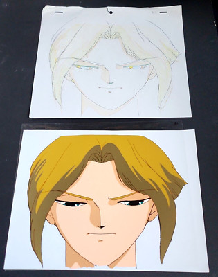 Orig Japanese Anime Cel + Genga UNIDENTIFIED CHARACTER FACE #451 ~ RAY ...