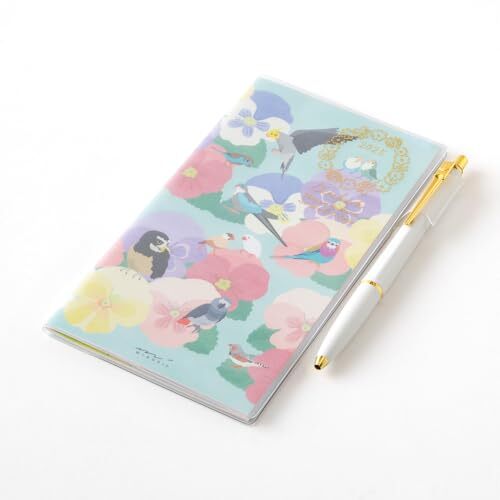 Midori Pocket Diary Notebook 2025 Slim Monthly Bird Pattern | eBay