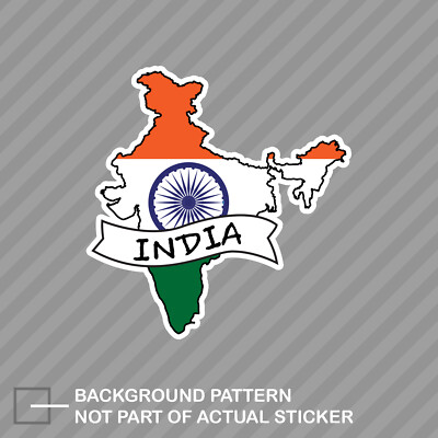 Indian Shaped India Flag Sticker Decal Vinyl ribbon country pride | eBay