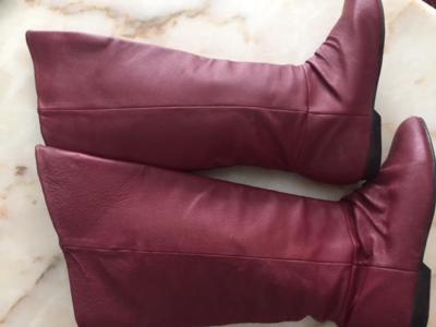 CLASSQUE RED SLOUCH BOOTS SIZE 9 (LOW HEEL) | eBay