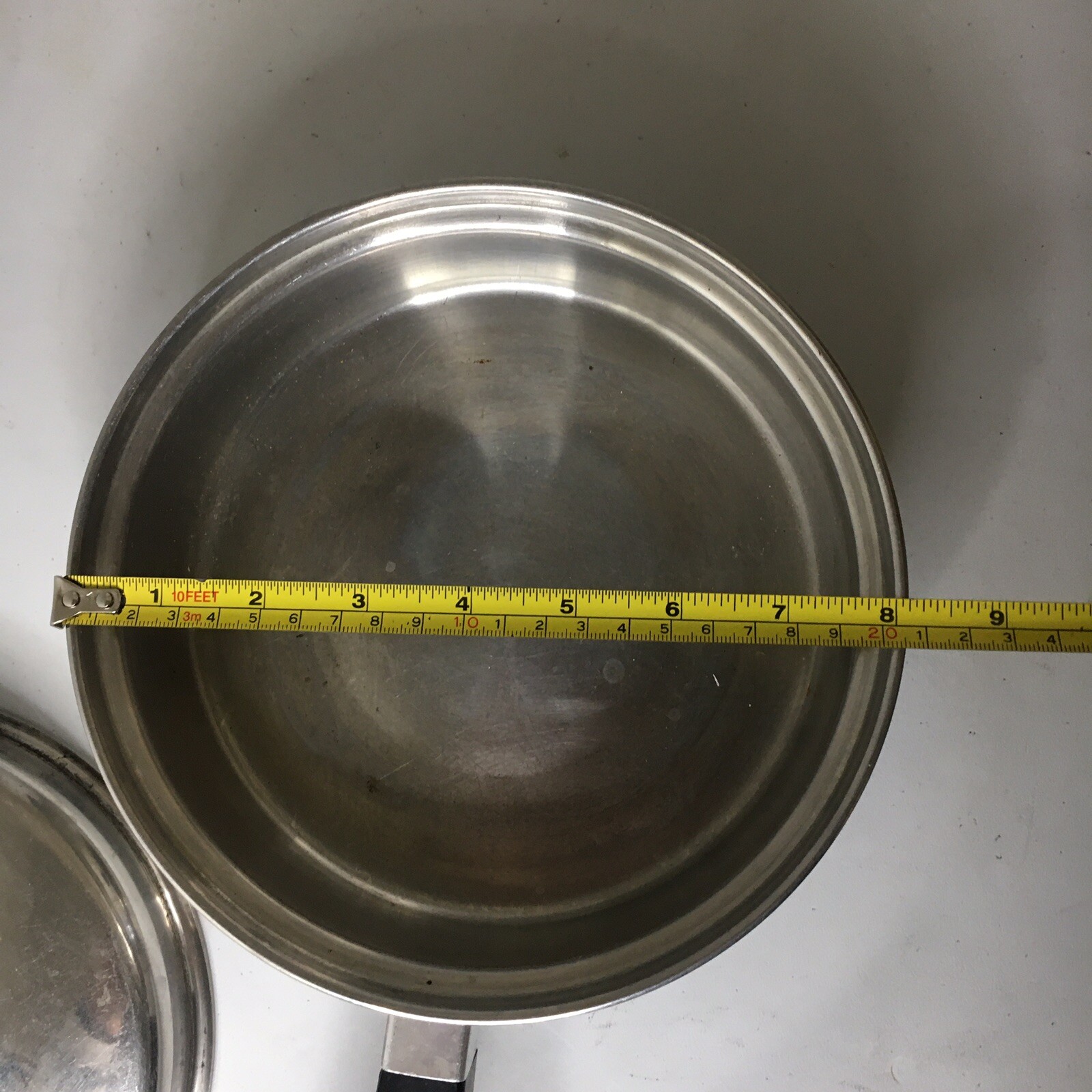 Lustre Craft Cookware Pan w/ Lid 18-8 3 ply skillet Made in USA 7 1/4 ...