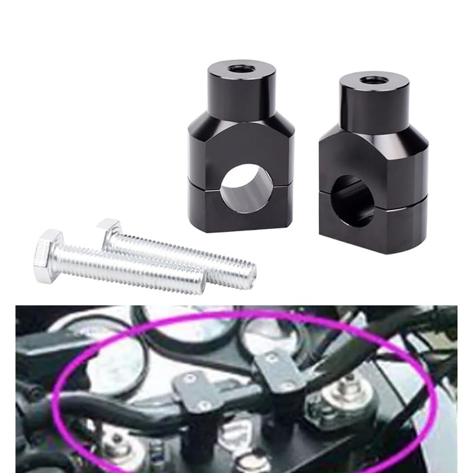 Handlebar Risers 25mm 7/8" For Yamaha Suzuki Honda Kawasaki with bar ...