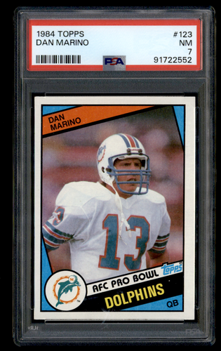 91722552 1984 Topps #123 Dan Marino RC Rookie Miami Dolphins PSA 7 NM ...