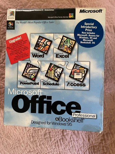 vintage Microsoft Office Professional Designed for Windows 95 | eBay