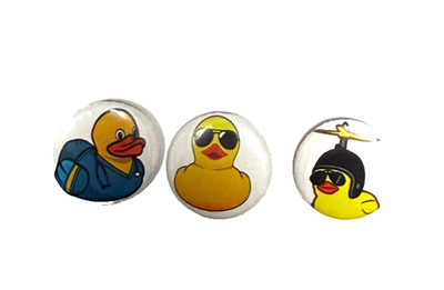 Duck Rubber Ducks Sunglasses Spin Hat Set Lot of 3-1" Pins Buttons PIN ...