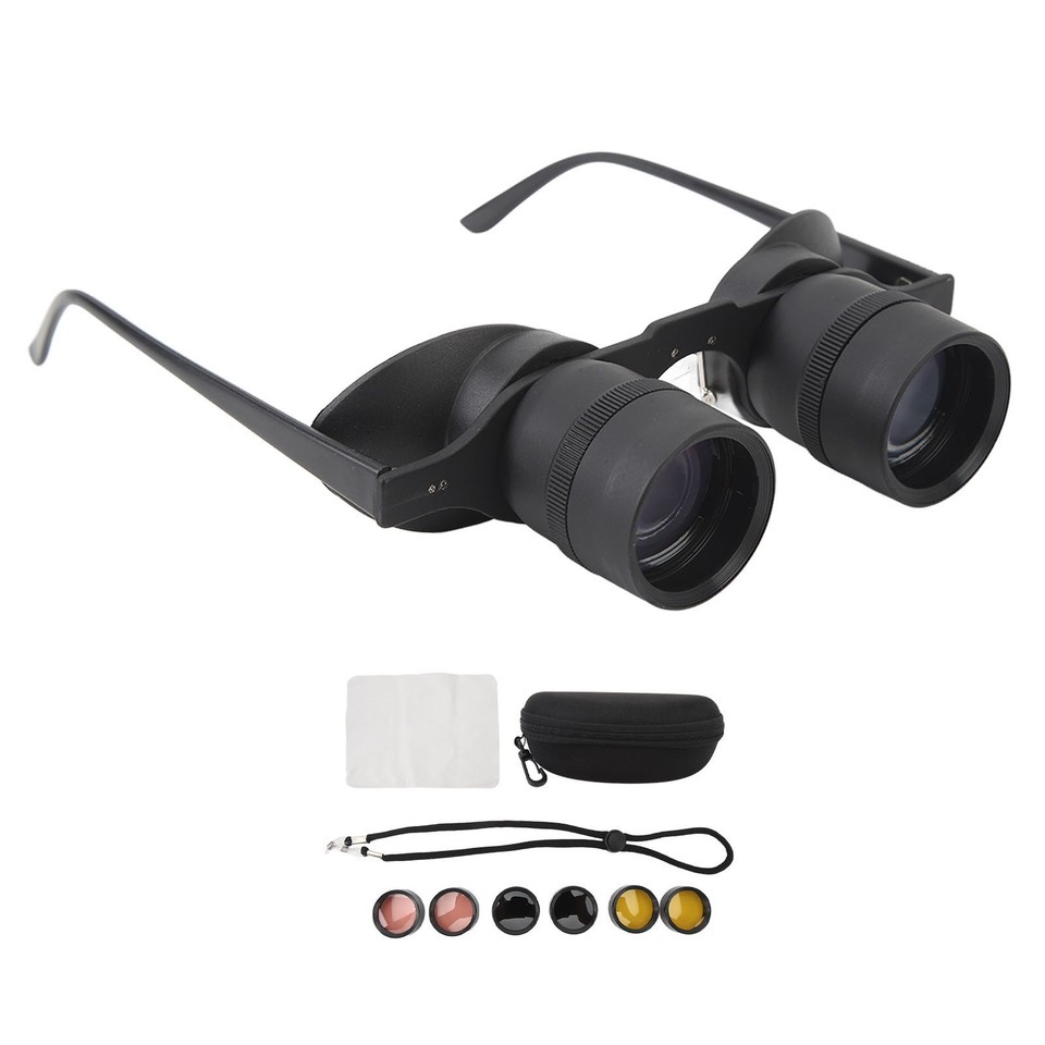 Binoculars Glasses 10X Zoom With Polarized Lens Handsfree Adjustable HD ...