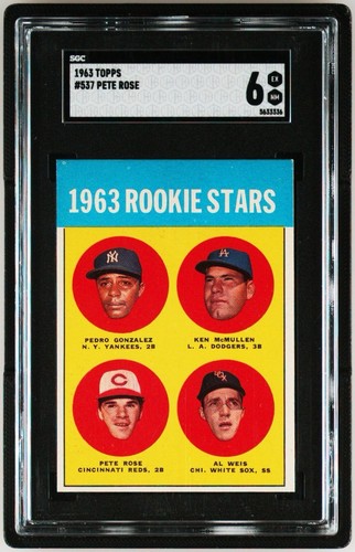 1963 Topps Pete Rose Rookie Card #537 SGC 6. CENTERED. PSA crossover ...