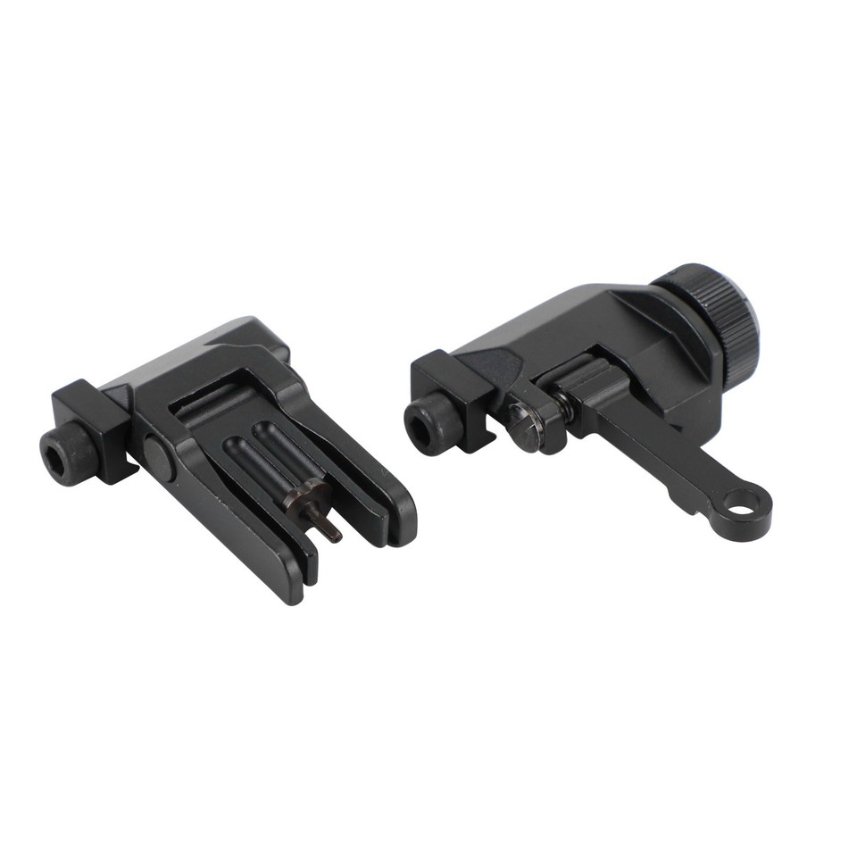 Folding Back Up Iron Sight Flip Up Front Rear Set Picatinny Rail KAC300 ...