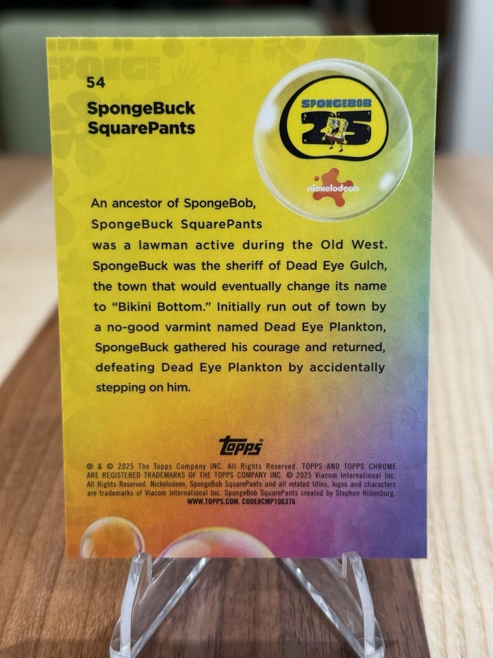 2025 Topps Chrome SpongeBob | Spongebuck SquarePants #54 Blue ...