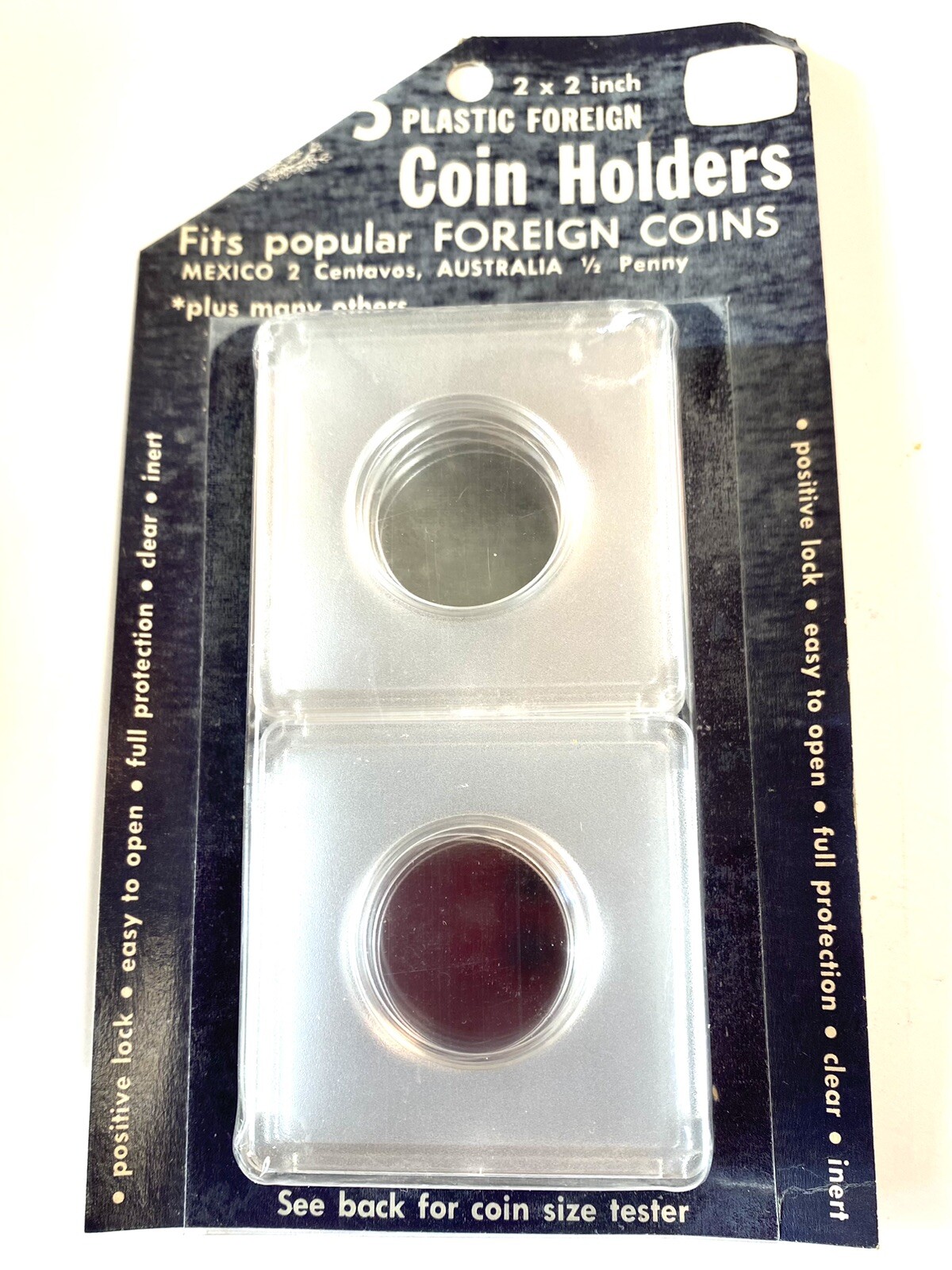 5 Whitman Plastic Foreign Coin 2" x 2" Snap Loc Holders - Mexico ...