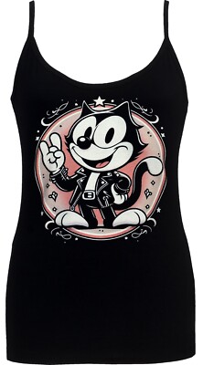 Felix the Cat Women's Spaghetti Strap Tank Top Retro Vintage Cartoon ...