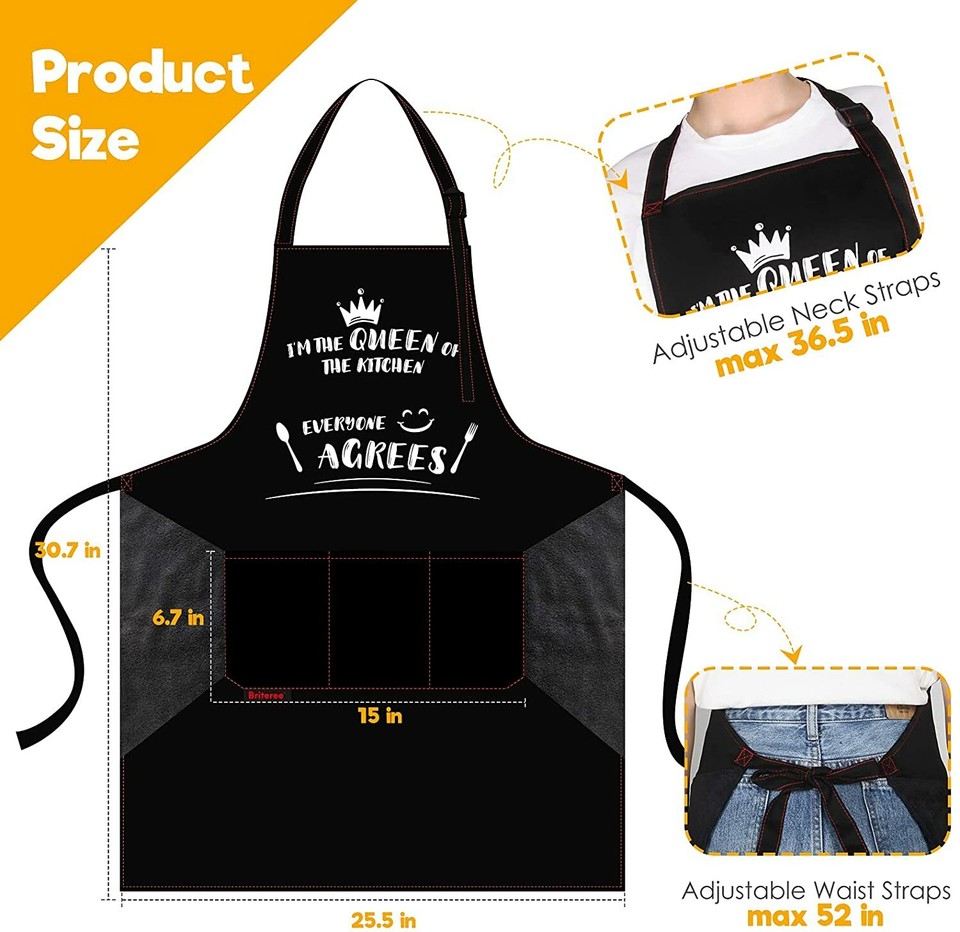 Funny Aprons for Women with Handy Hand-Wiping Towels BBQ Grill Chef ...