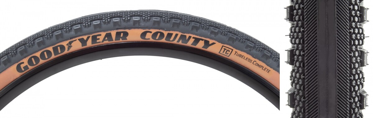 Goodyear County Tire - 700 X 40 Tubeless Folding Tan Bike Tire | eBay
