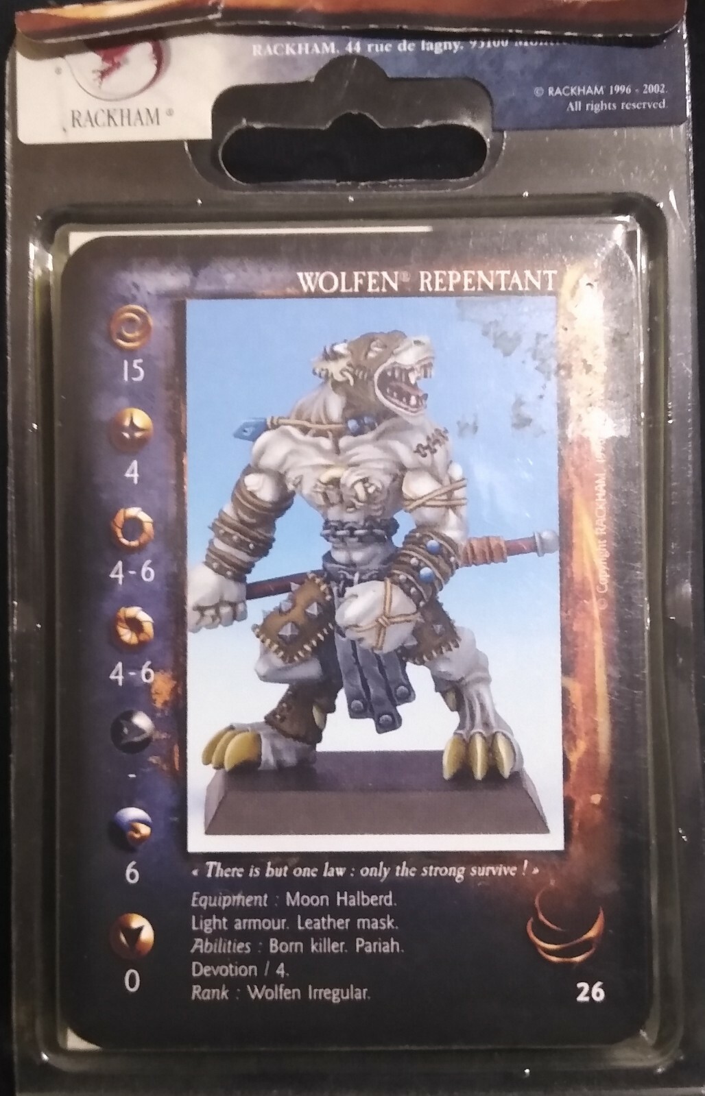 Rackham Confrontation Miniatures, Wolfen Repentant 1. WFSP01 | eBay