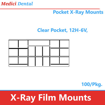 Dental Full Mouth Mount (FMX) X-Ray Film Mounts 12H6V Pocket X-Ray ...