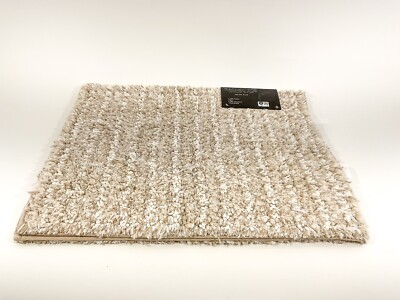 Rachel Zoe 100% Luxury Bathroom Rug 21" x 34" Beige New | eBay