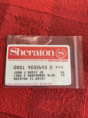 *SHERATON HOTELS & MOTOR INNS* EXPIRED RARE, VINTAGE CREDIT CARD ...
