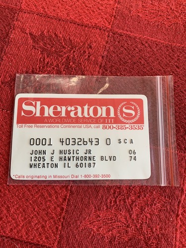 *SHERATON HOTELS & MOTOR INNS* EXPIRED RARE, VINTAGE CREDIT CARD ...