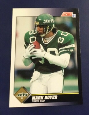 1991 Score # 549 MARK BOYER New York Jets Great Card ! | eBay