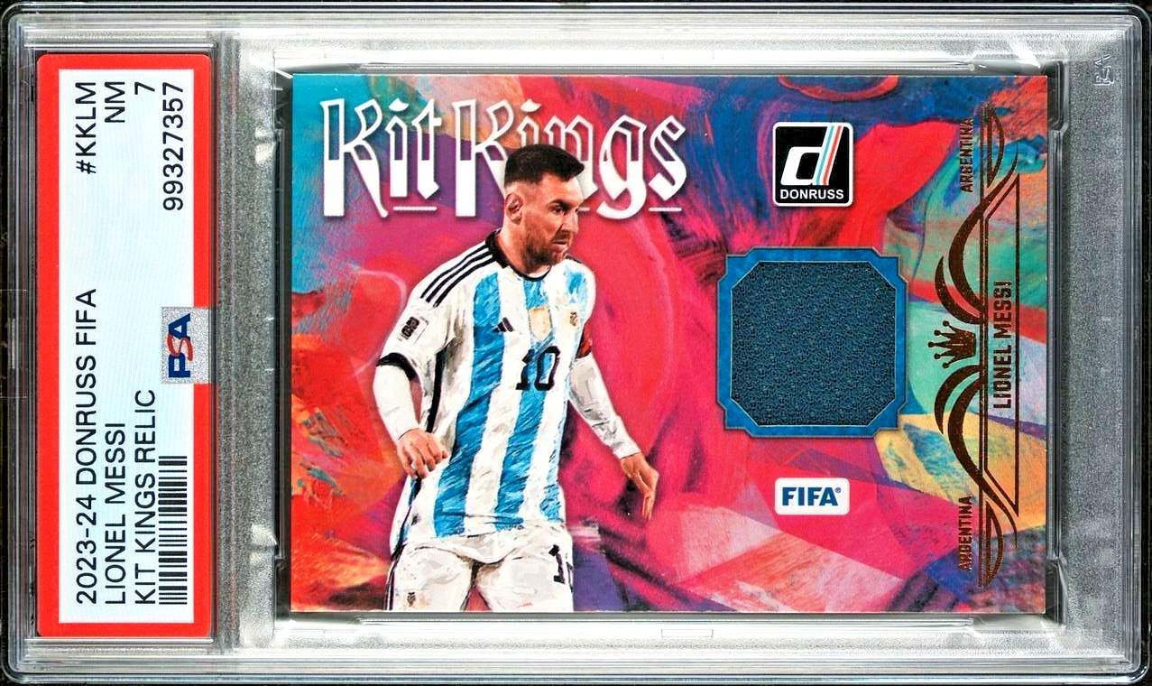 2023 Donruss FIFA Game-Worn RELIC Lionel Messi #KK-LM PSA 7 NEAR MINT ...