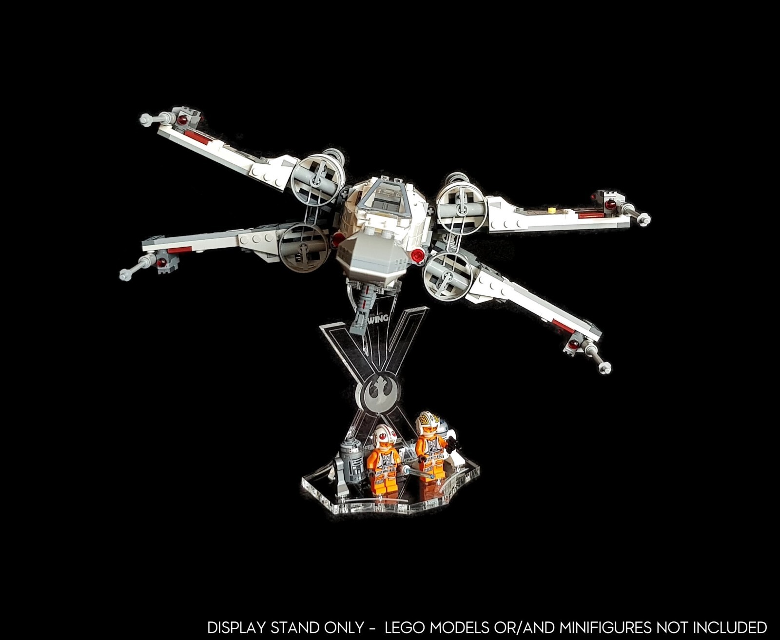 Display stand angled for Lego 75301-75218-75102-9493 X-Wing+minifig ...