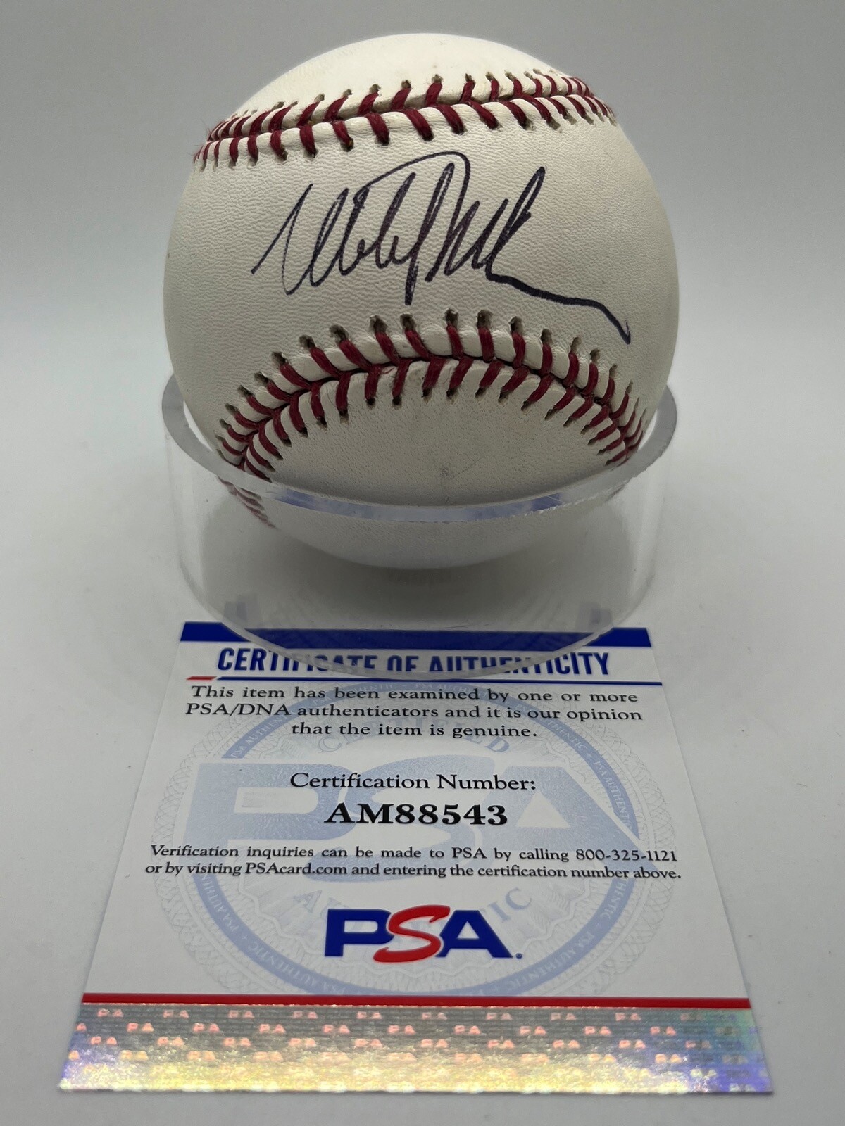 Mitch Williams Rangers Cubs Phillies Signed Autograph OMLB Baseball PSA ...