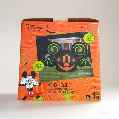 NEW Disney Mickey Mouse Bat Giant Halloween Airblown Inflatable 11.5 ...
