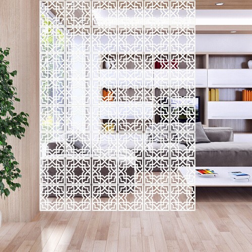 Hanging Room Divider 12Pcs Solid Board Screen Panels Thin PVC Home ...