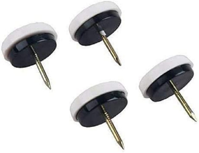 7/8" White Nail On Nylon Chair Glides | eBay