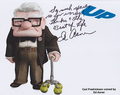 Ed Asner HAND SIGNED 8x10 Photo Autograph, Up, Elf, Thunder Alley, Carl ...
