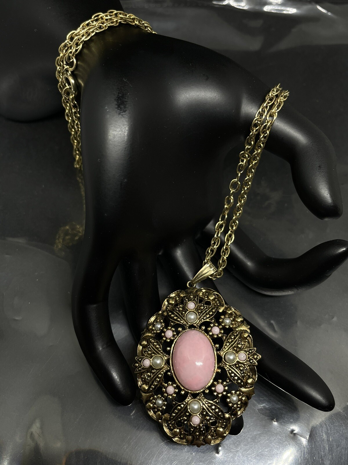 VTG 1974 Signed Avon Queen Anne Lace Victorian GoldTo… - Gem