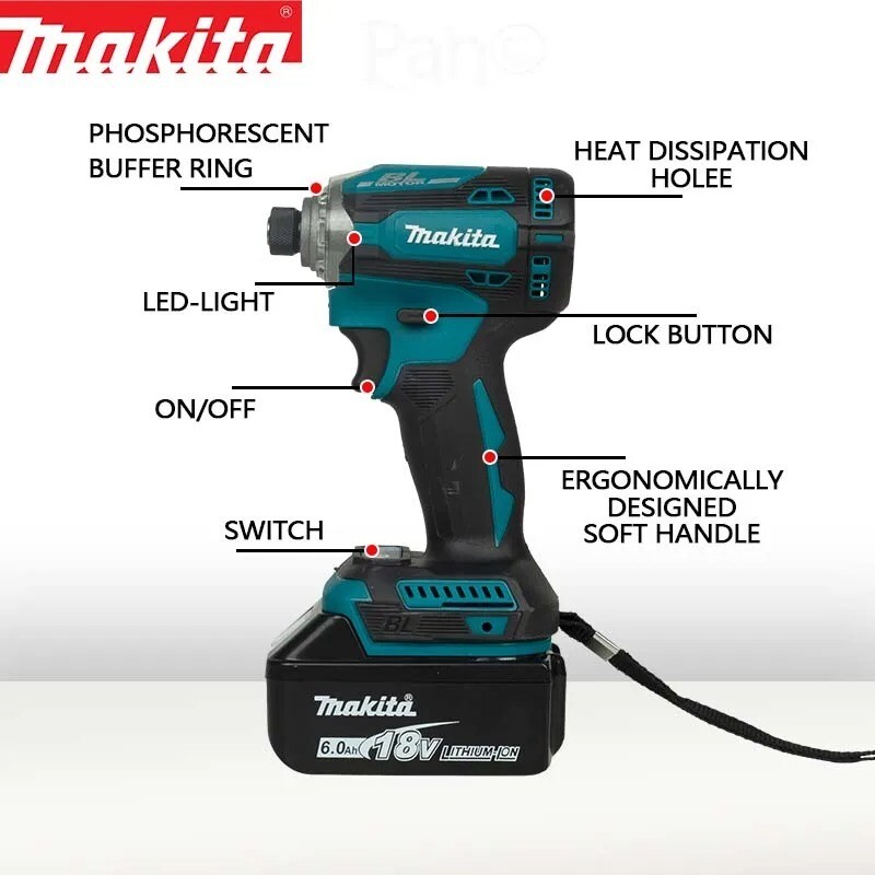 Makita DTD171 Brushless Impact Driver 18V Rechargeable Screwdriver ...