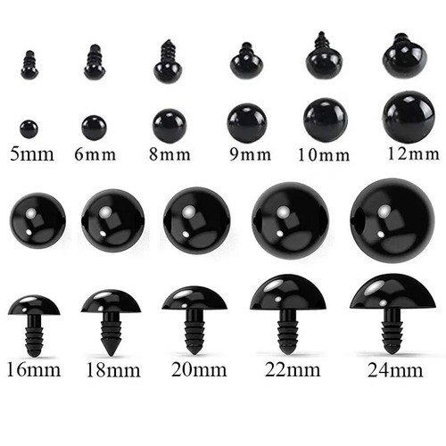 Black Safety Eyes Toys Dolls Amigurumi 5mm to 22mm | eBay Australia