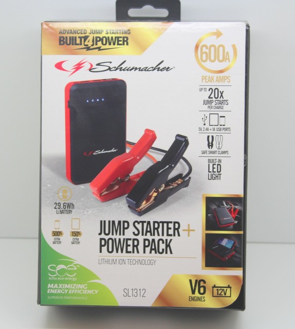 Schumacher SL1312 600 Peak Amp Lithium Ion Jump Starter for sale online ...