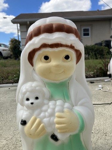 VTG 17" General Foam Christmas Child Nativity Shepherd Tabletop Blow ...