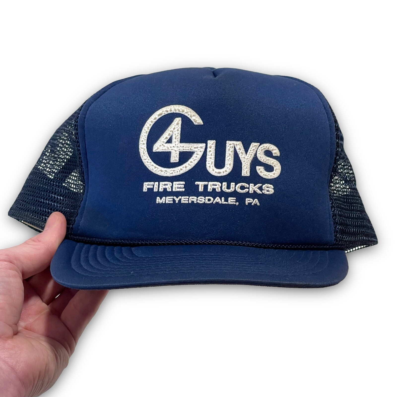 Vintage Snapback Trucker Hat 4 Guys Fire Trucks Meyer… - Gem
