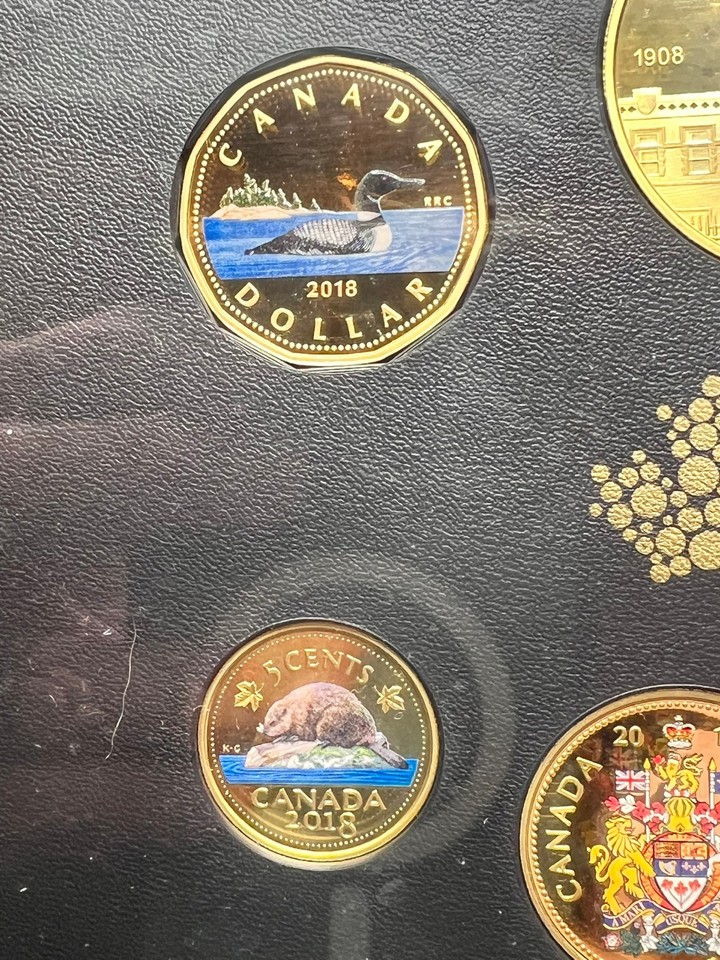 2018 Canada Classic Canadian Proof Set Fine Silver 6 Coin Coloured and ...