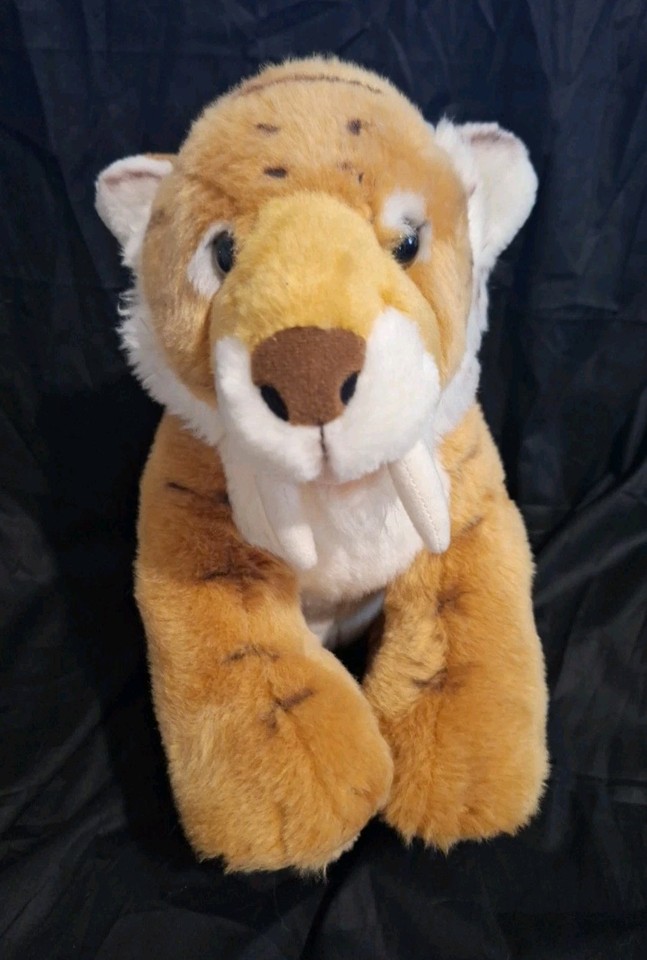 Build A Bear BAB Sabertooth Tiger Plush Big Cat Stuffed Animal 16 ...