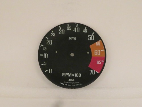 Tachometer Dial Face Plate Original Smiths Brand Fits MG Midget RVI1433 ...