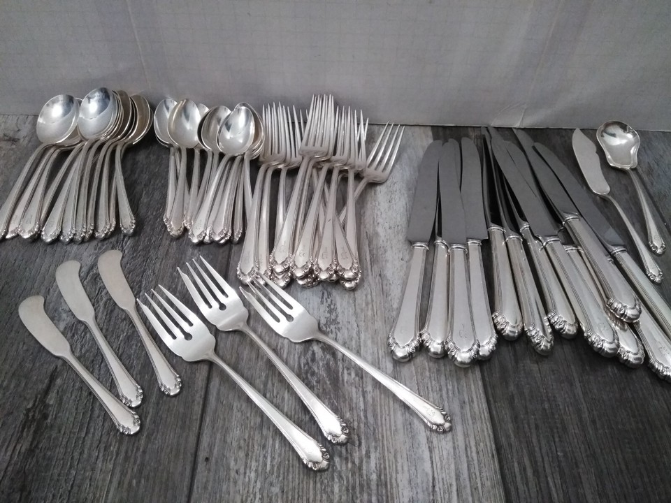 Vintage GORHAM Plate Pat. 1937 Silverplate Silverware Flatware (55 ...