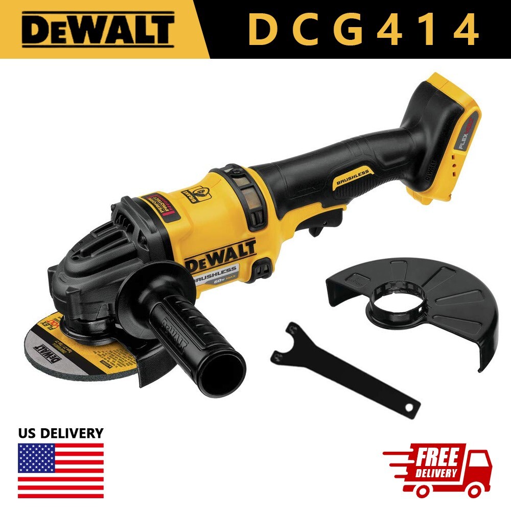 DeWALT DCG414 60V MAX 4-1/2 - 6" Angle Grinder with Kickback Brake(Tool ...