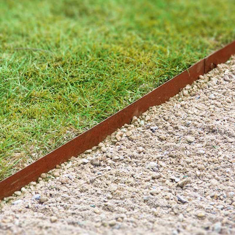 Corten Garden Lawn Edging Metal Border Edge [Multi Edge] 1m x17,5cm ...